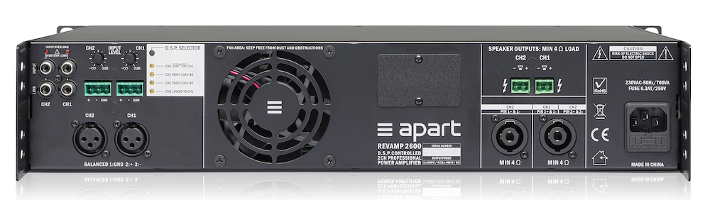 BIAMP REVAMP2600 - цифровой двухканальный усилитель мощности 840 Вт при ...