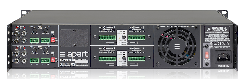 BIAMP REVAMP4240T - цифровой четырёхканальный усилитель мощности 240 Вт ...