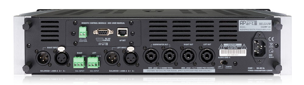 BIAMP CHAMP-3D - цифровой усилитель мощности 530/370/250 Вт при 2.7/4/8 Ом